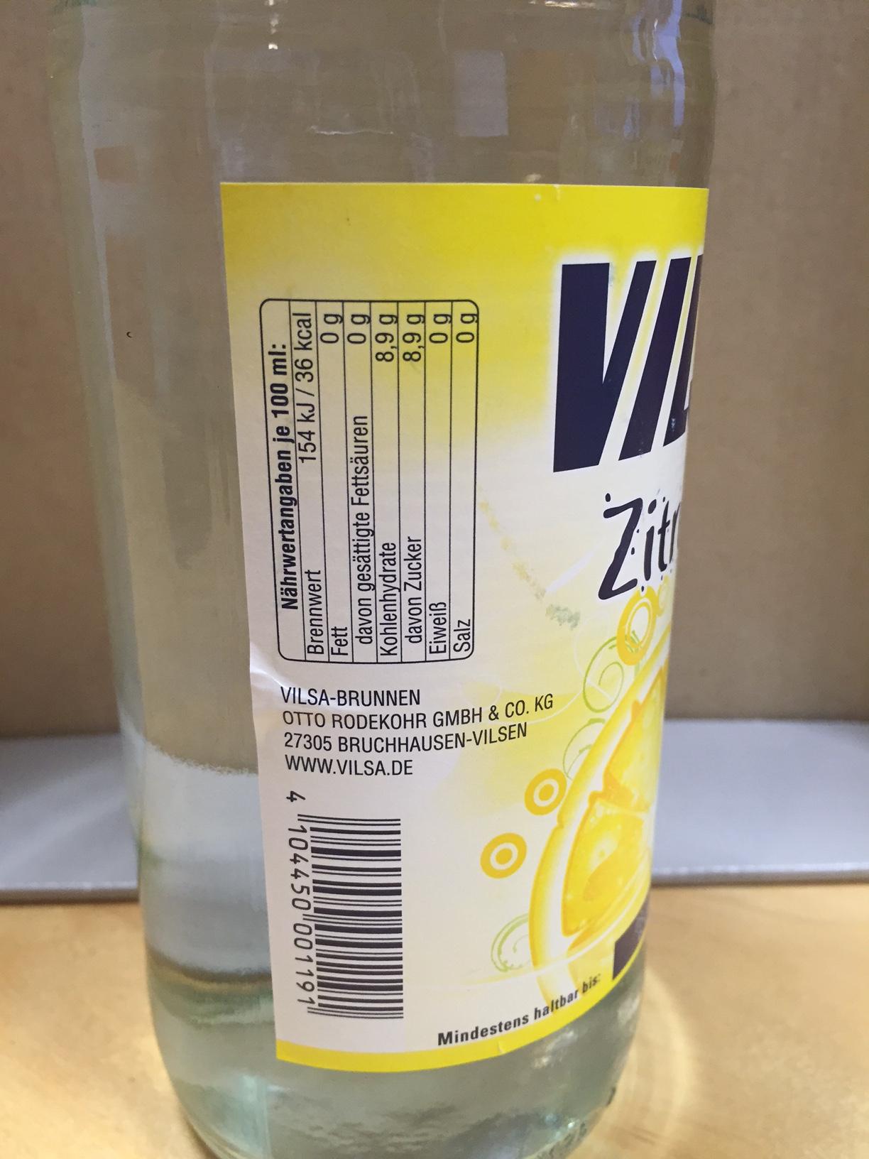 Vilsa – Zitrone (Glasflasche) – Independent Softdrink Blog